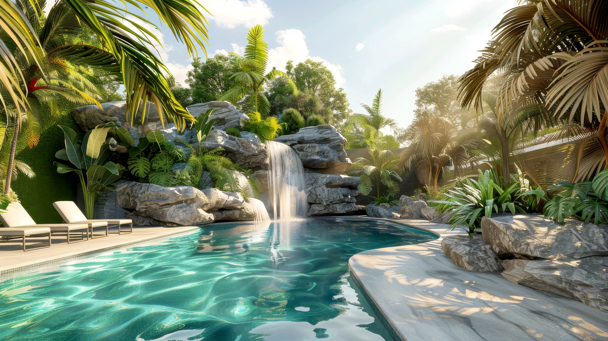 Must-Have Tips for Adding Waterfalls to Your Pool Design ‐ Flamingo Pools